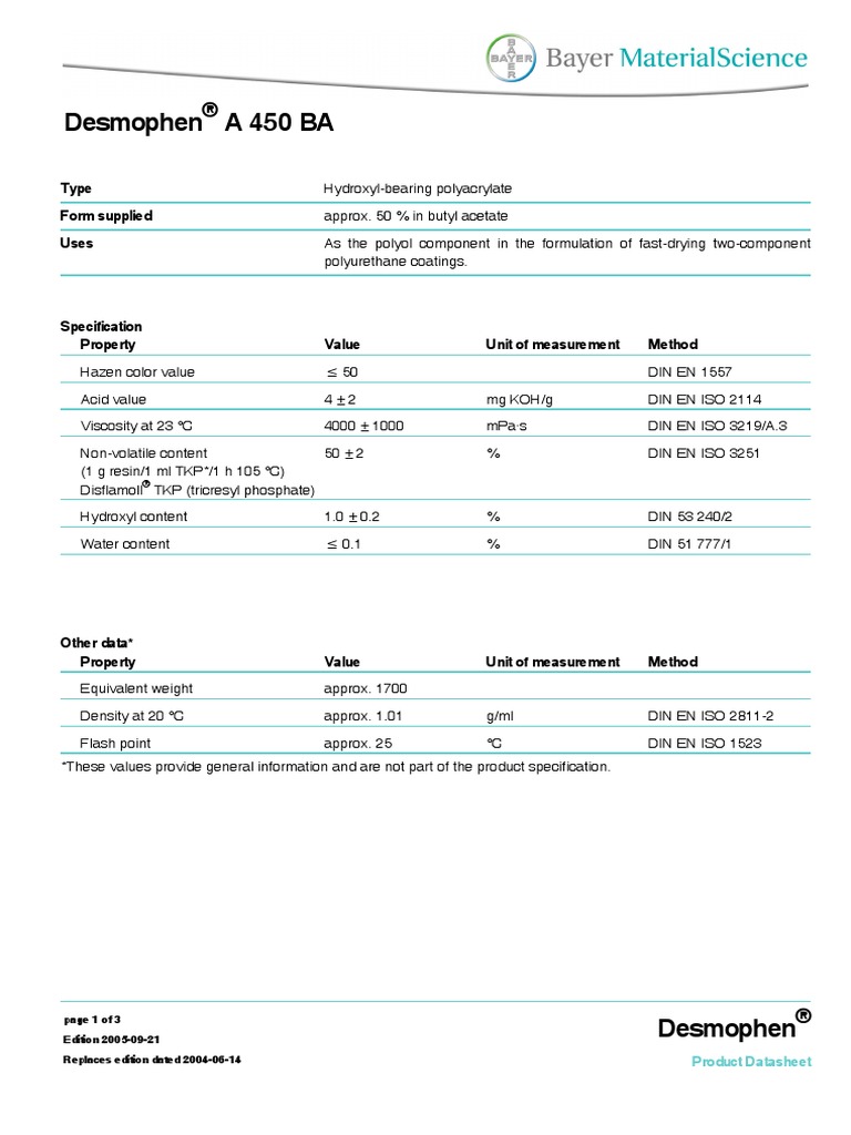 48-Desmophen A 450 BAe | PDF