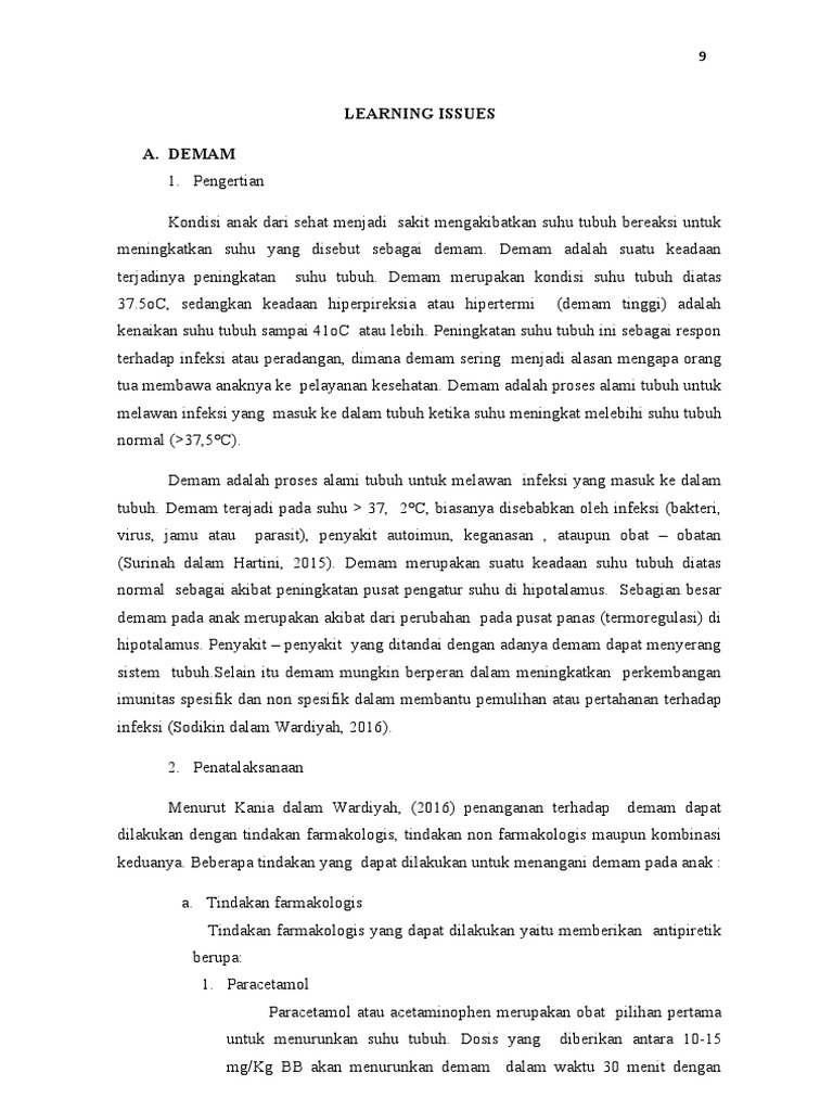 Panduan Penanganan Demam pada Anak | PDF