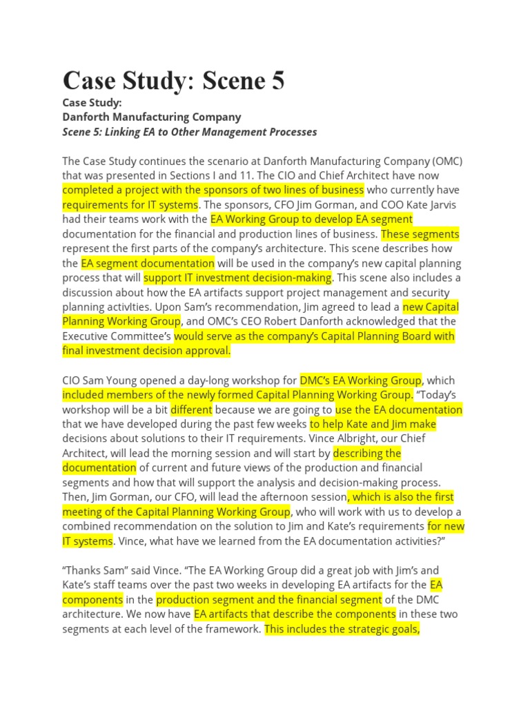 Case Study: Scene 5 | PDF | Enterprise Resource Planning | Business