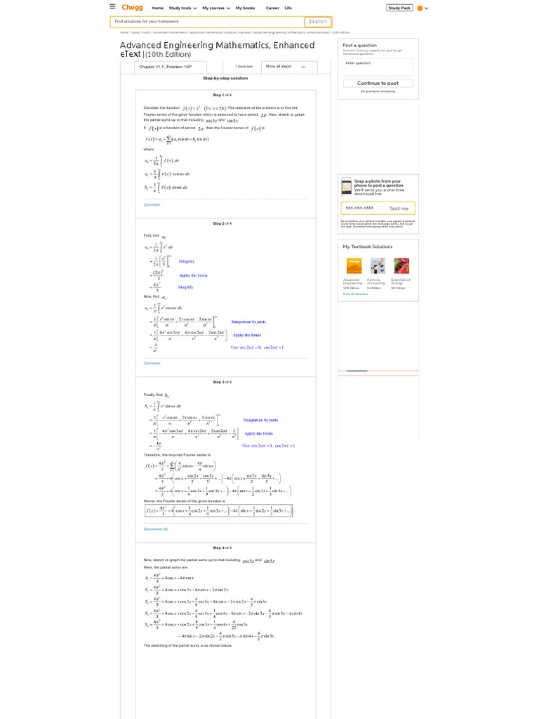 Solved - Chapter 11.1 Problem 15P Solution - Advanced Engineering Mathematics, Enhanced EText ...