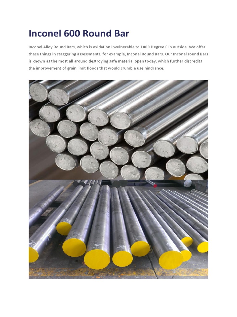 Inconel 600 Round Bar Suppliers | PDF | Chemistry | Chemical Substances