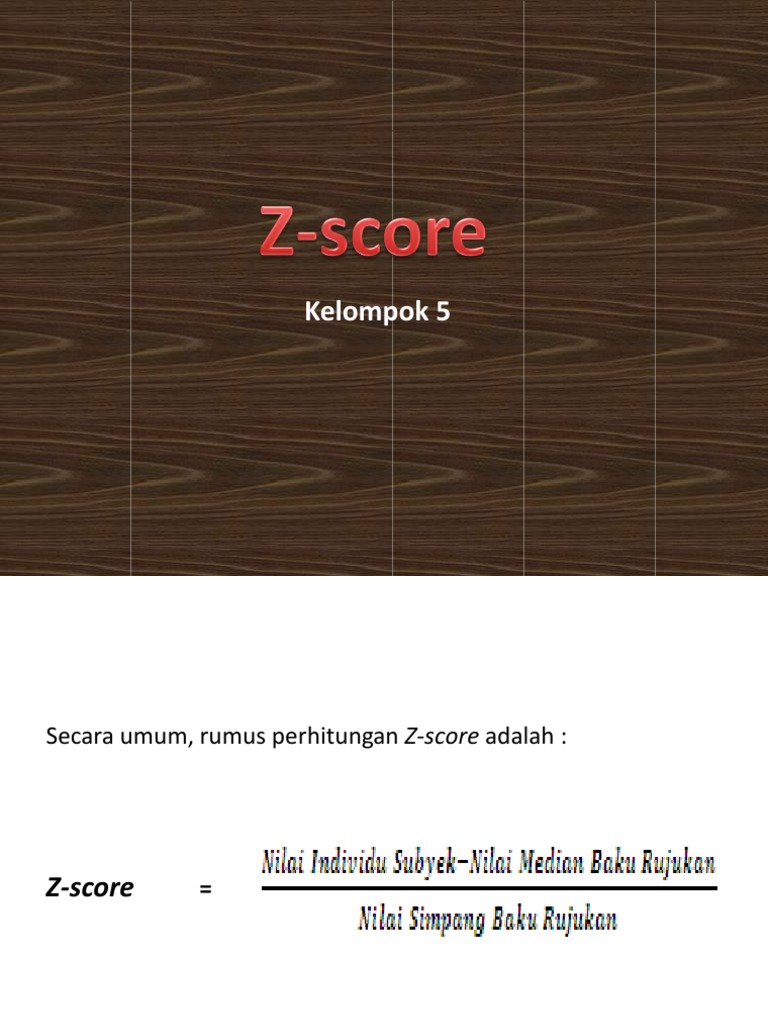Cara Menghitung Z Score Status Gizi Anak | PDF