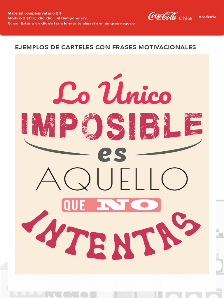 Ejemplos Carteles Con Frases Motivacionales | PDF