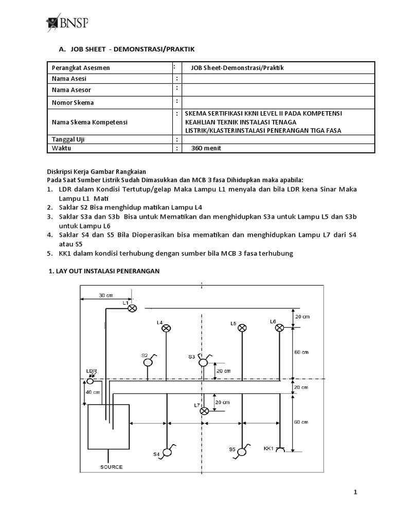 Job Sheet Instalasi Listrik Tiga Fasa | PDF | Teknologi & Rekayasa ...