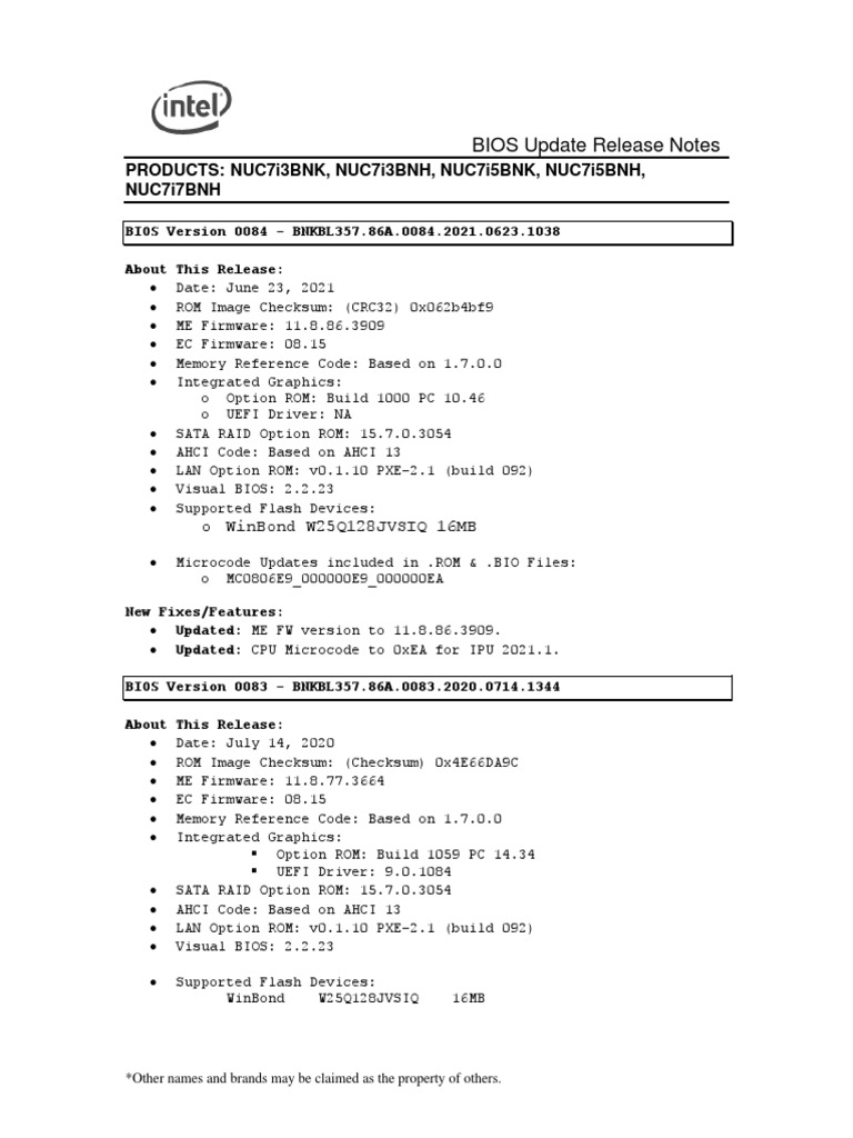 Products: Nuc7I3Bnk, Nuc7I3Bnh, Nuc7I5Bnk, Nuc7I5Bnh, NUC7i7BNH | PDF ...