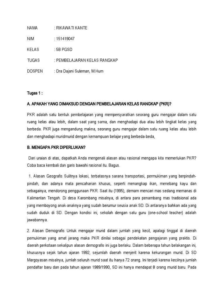Tugas PKR 1 | PDF