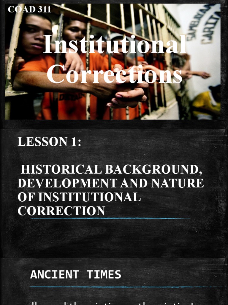 Institutional Corrections: COAD 311 | Download Free PDF | Prison | Crimes
