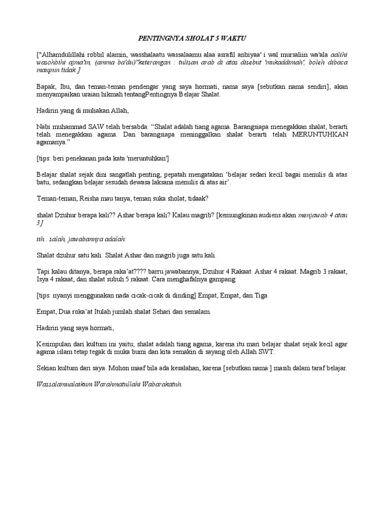 Pidato Pildacil | PDF