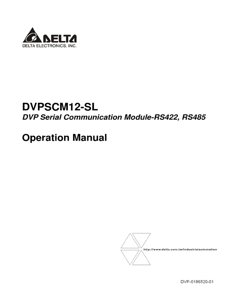 Guide to the DVP Serial Communication Module DVPSCM12-SL Operation ...