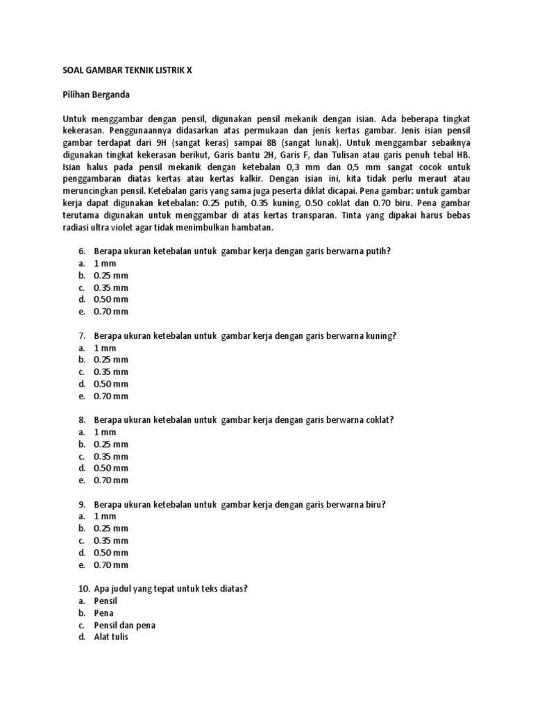 Soal UAS Ganjil GTL X 2021 2022 Part2 | PDF