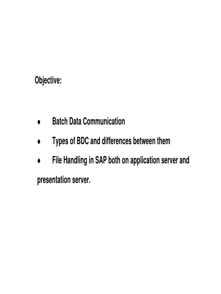 Batch Data Communication: Objective | PDF | Computer File | Database Transaction
