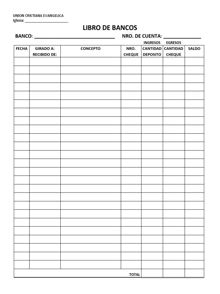 Libro de Banco | PDF