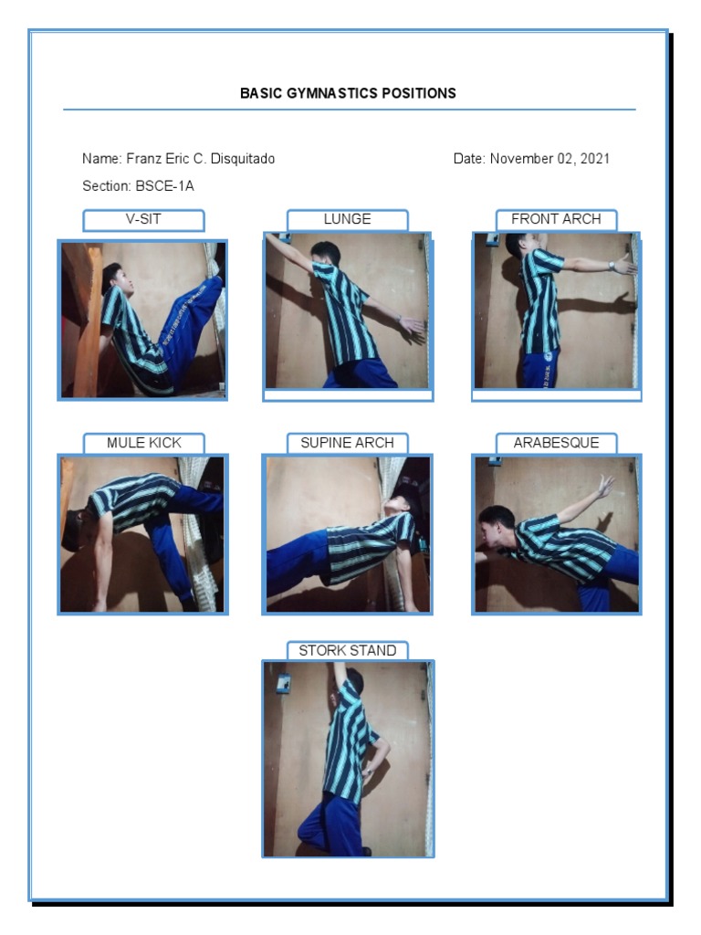 Basic Gymnastics Positions | PDF