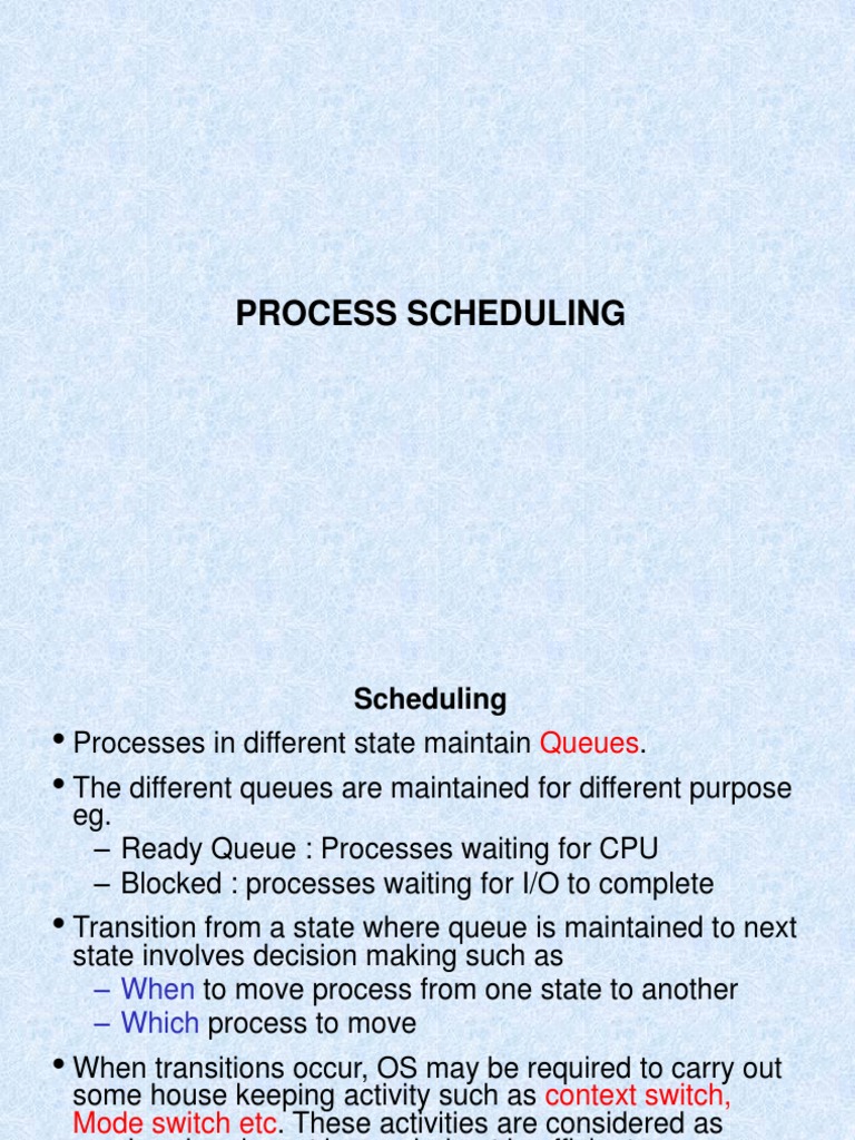 Process Scheduling Strategies: An Overview of Scheduling Techniques and ...