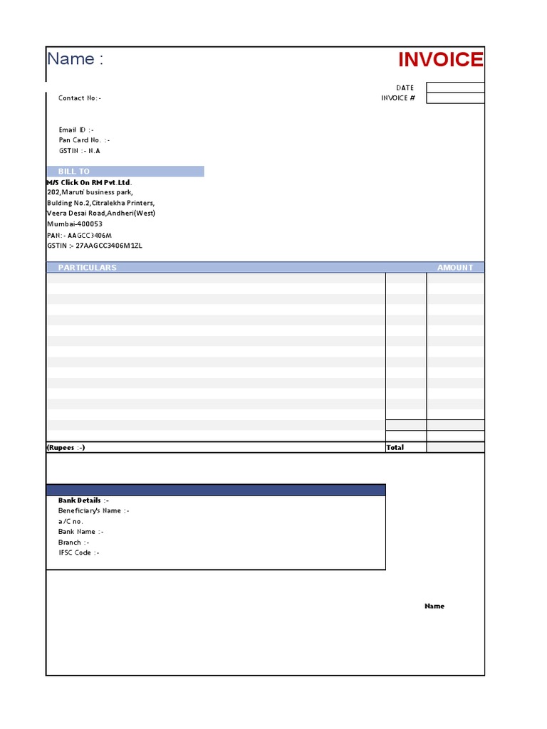 Invoice Formate | PDF