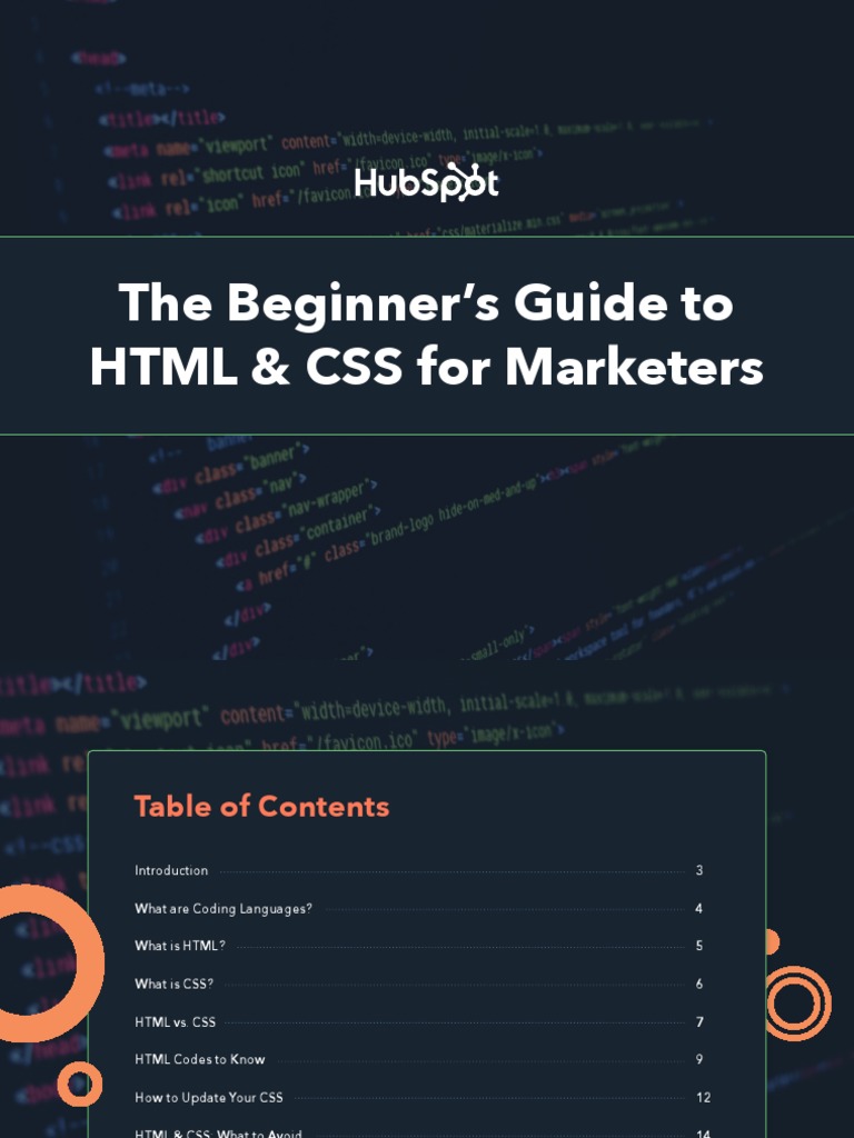 The Beginner's Guide To HTML & CSS For Marketers | PDF | Html Element ... The Beginner's Guide To HTML & CSS For Marketers | PDF | Html Element ...