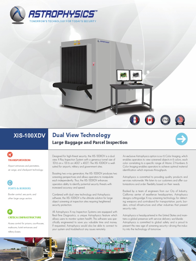 Dual View Technology: XIS-100XDV | PDF | X Ray | Transport