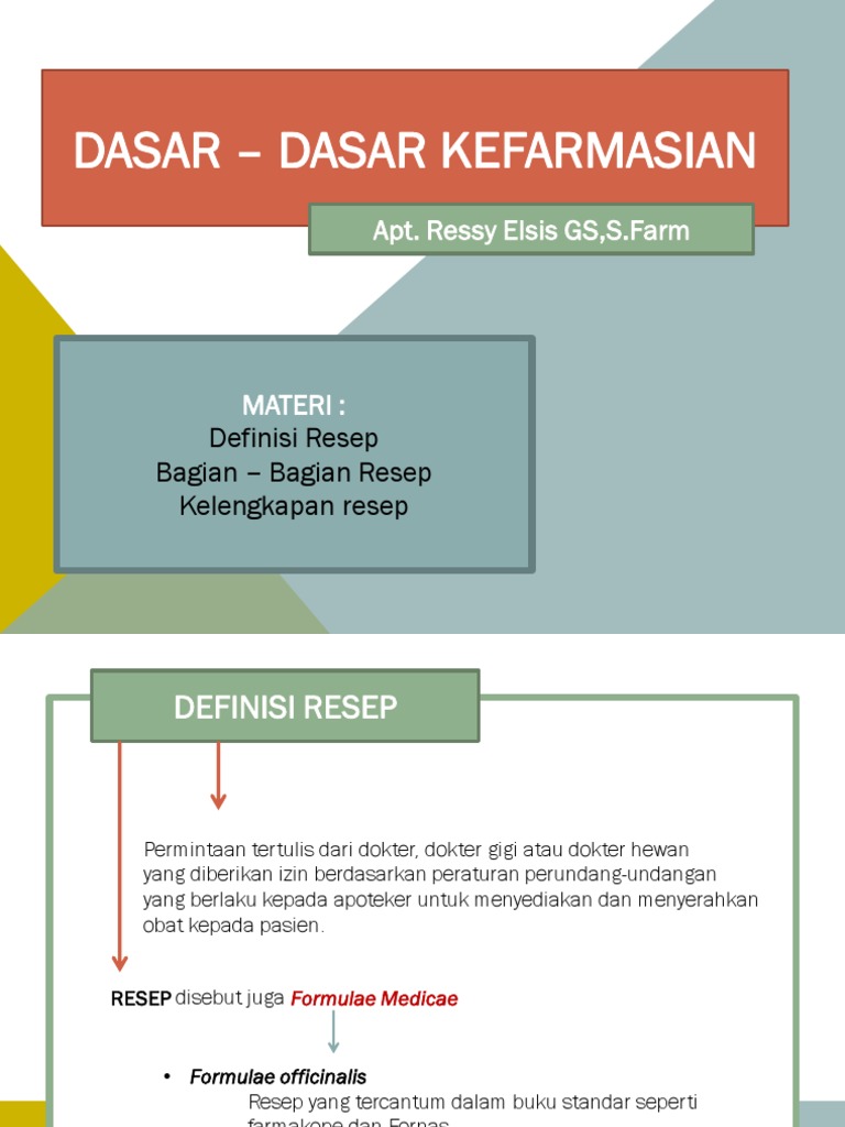 Struktur dan Bagian Resep Obat | PDF