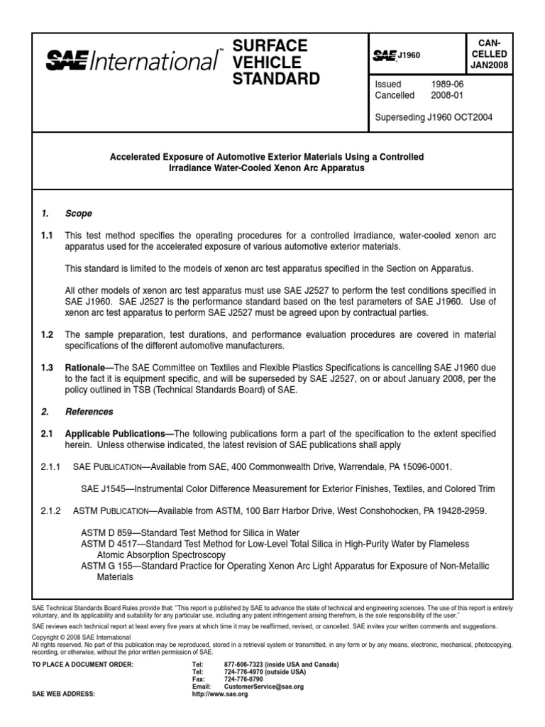 Sae J1960-2008 | PDF | Optical Filter | Specification (Technical Standard)