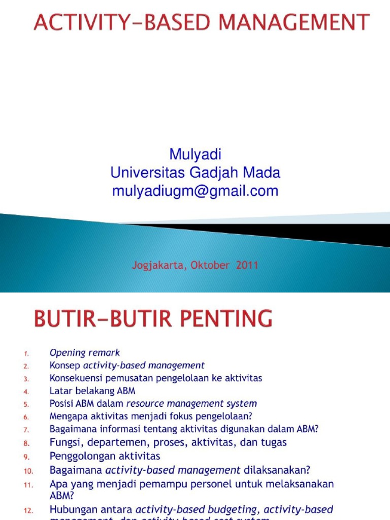 Materi Utama Tentang ABM | PDF