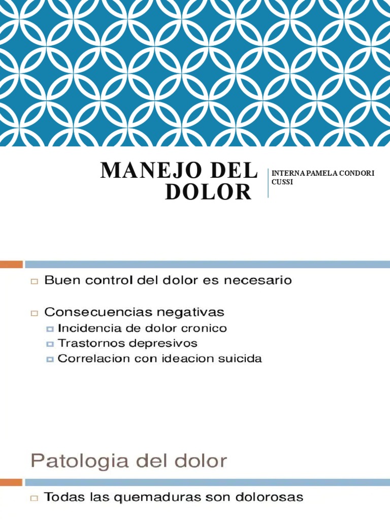 Manejo del Dolor en Interna Cussi | PDF