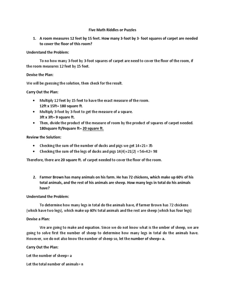 Problem Solving Mathematics | PDF | Numbers | Mathematics