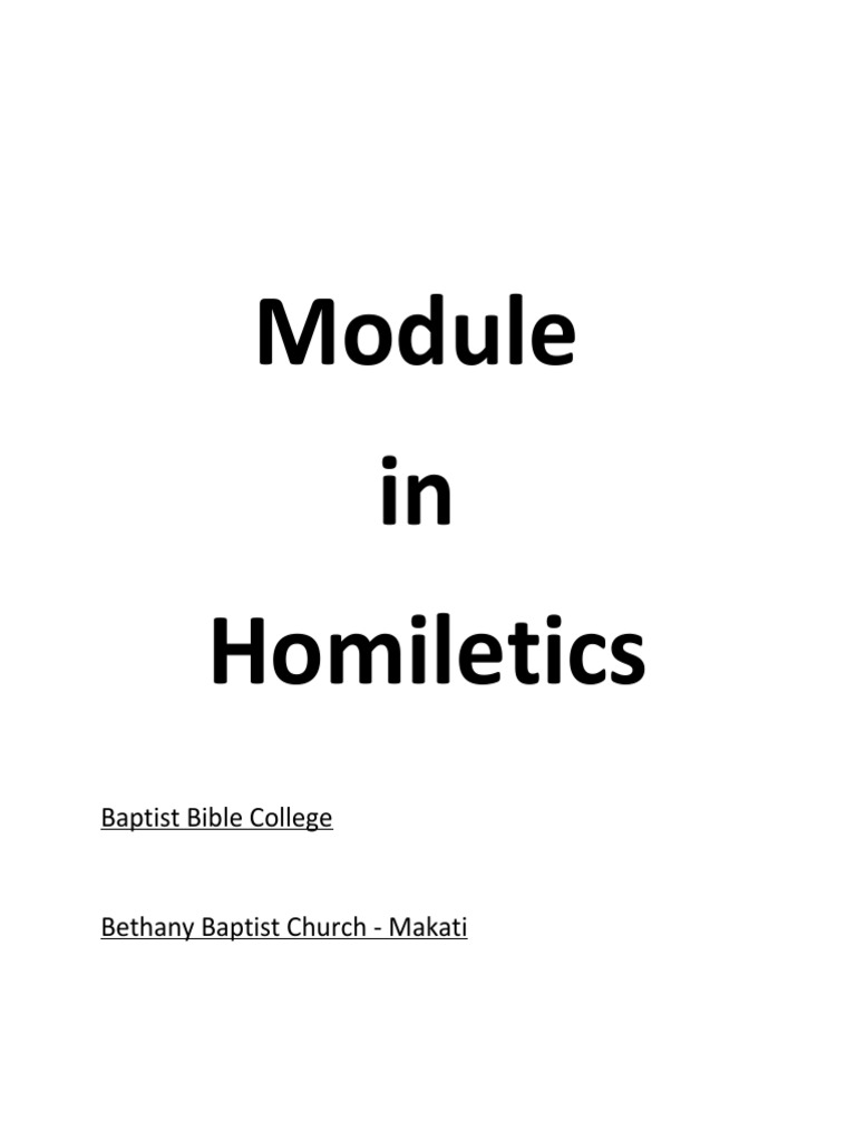 Homiletics | PDF | Sermon | Homiletics
