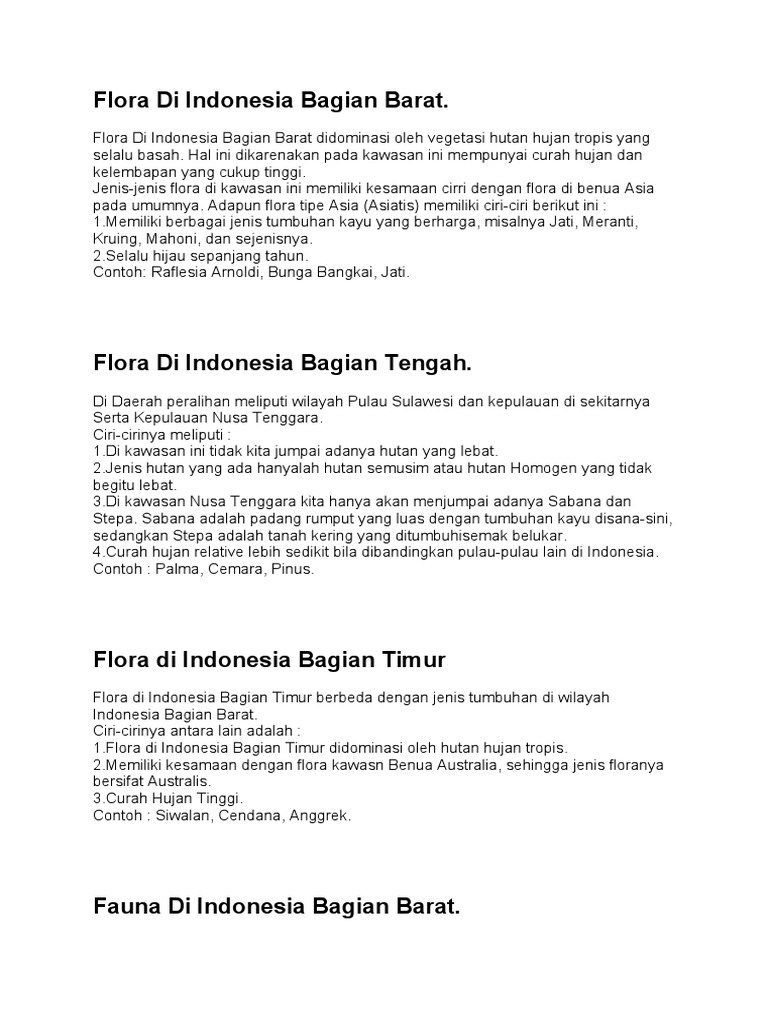 Flora Di Indonesia Bagian Barat | PDF | Griya & Taman
