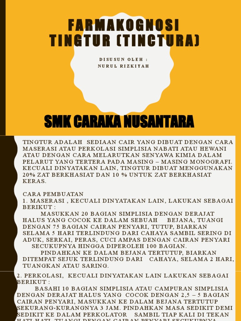 Tingtur | PDF