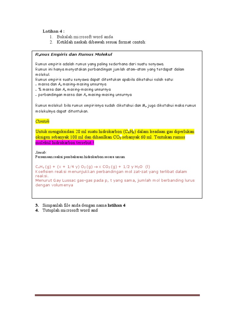 Soal Latihan Ms - Word | PDF