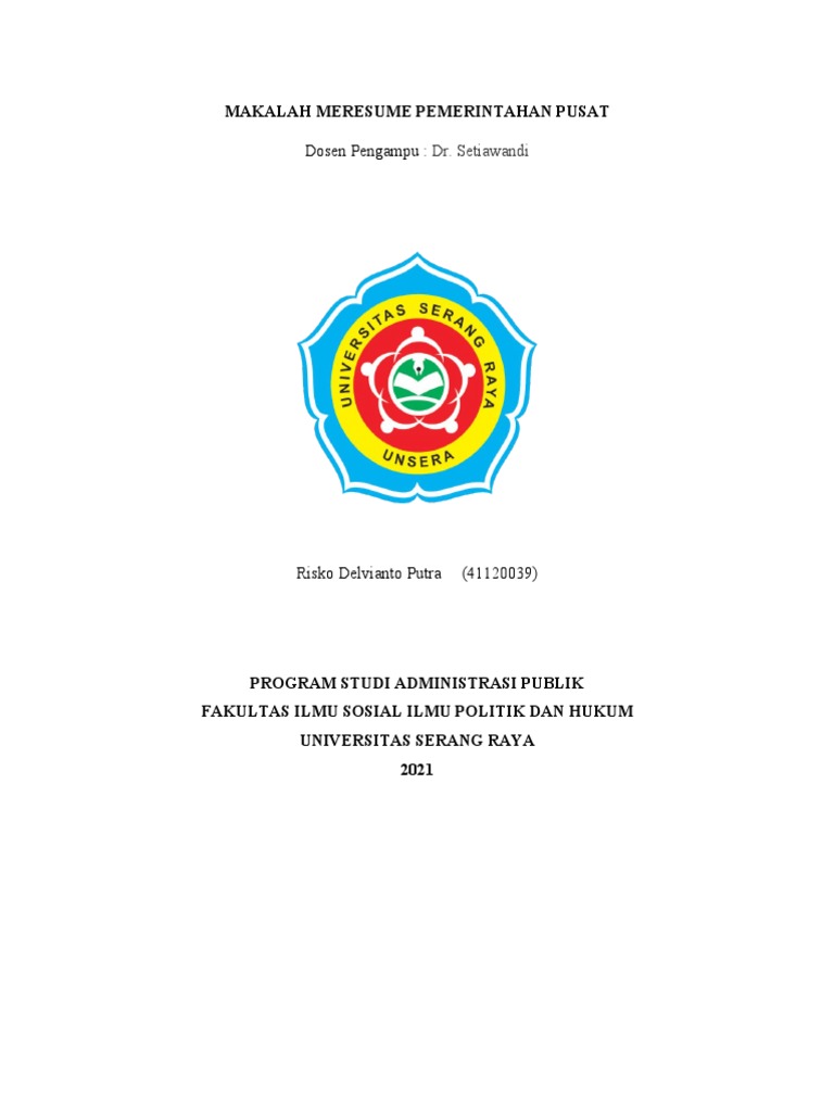 Pengertian dan Fungsi Pemerintah Pusat | PDF
