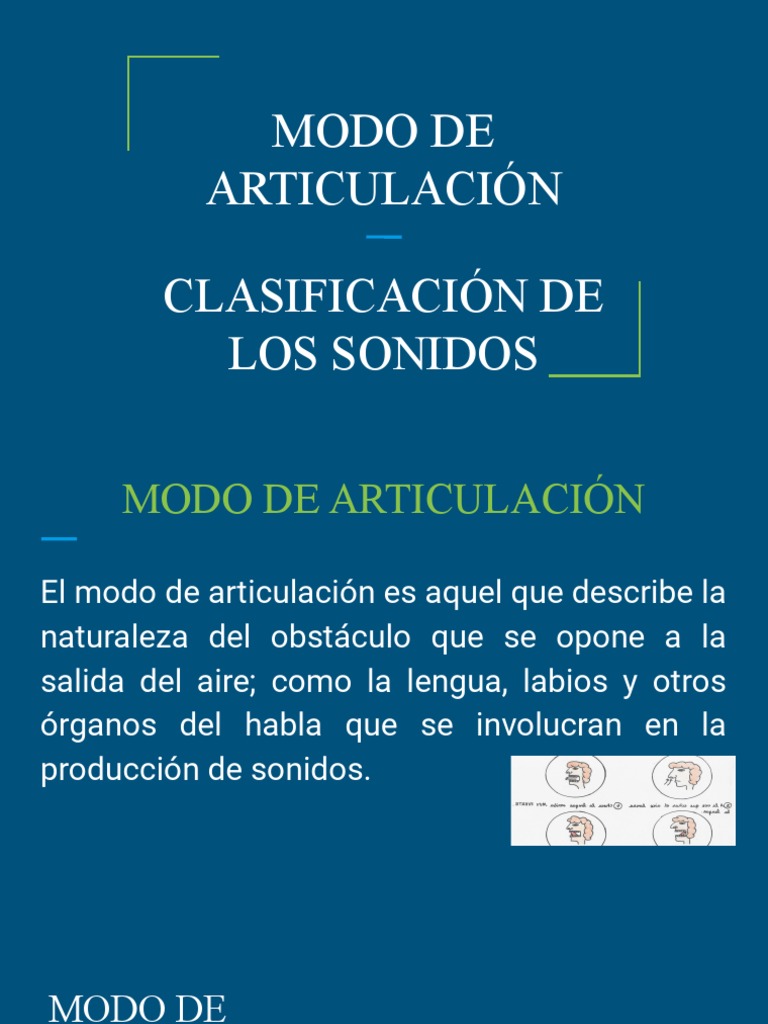 Modo de Articulación | PDF | Fonética | Voz humana