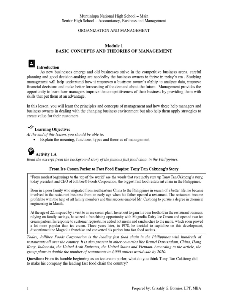 Organizational Management | PDF | Employment | Business