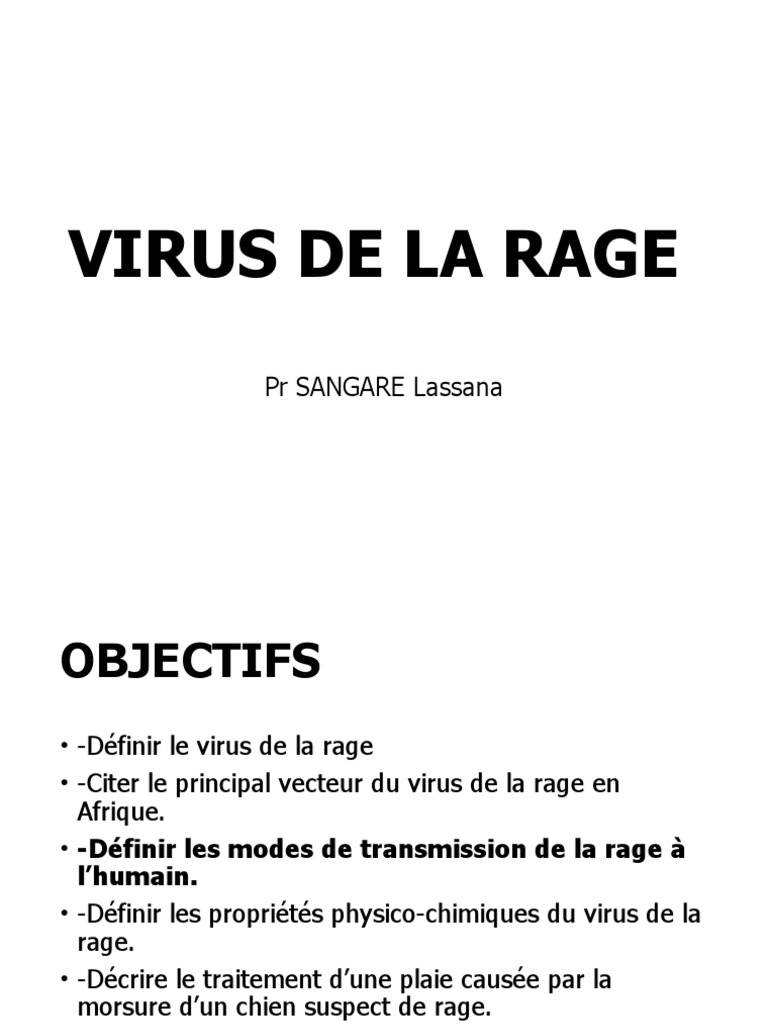 7-Virus de La Rage | PDF | Rage (maladie) | Virus
