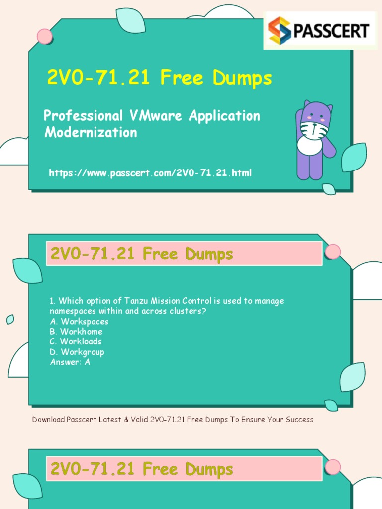 Professional VMware Application Modernization 2V0-71.21 Dumps | PDF ...