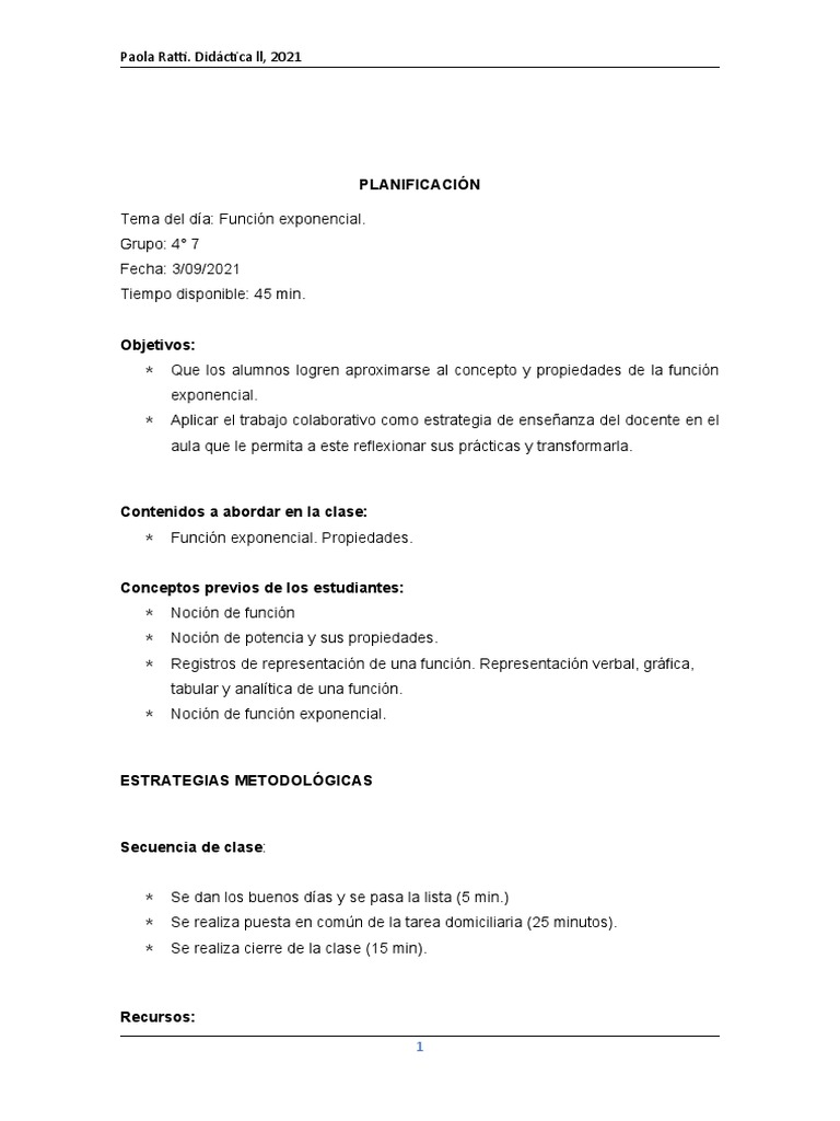 Clase sobre Función Exponencial | PDF | Asíntota | Sistema de ...
