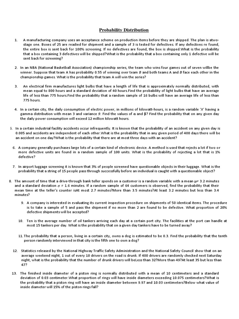 Probability Distribution | PDF | Normal Distribution | Mean