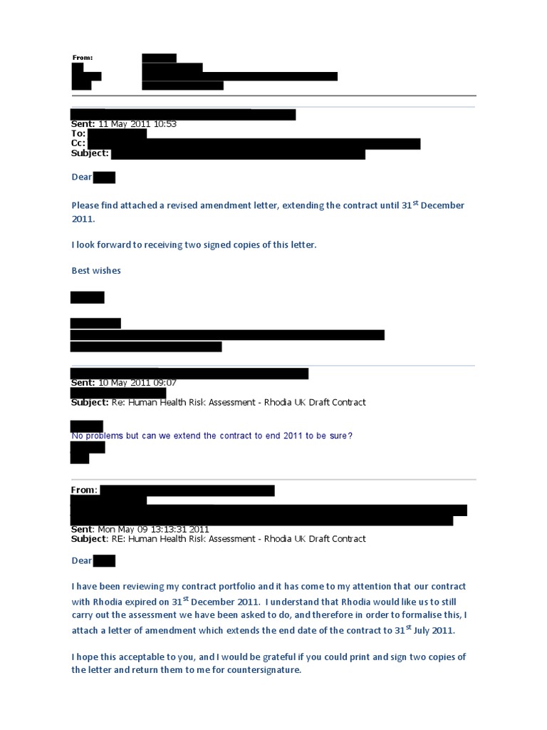 Redacted Emails | PDF | Risk