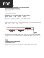 Motion One Dimension-01 (Worksheet) | PDF | Acceleration | Velocity