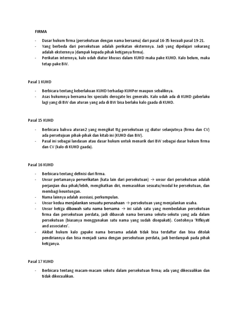 Materi 3 Juni 2020 (1-29 KUHD) | PDF | Hukum