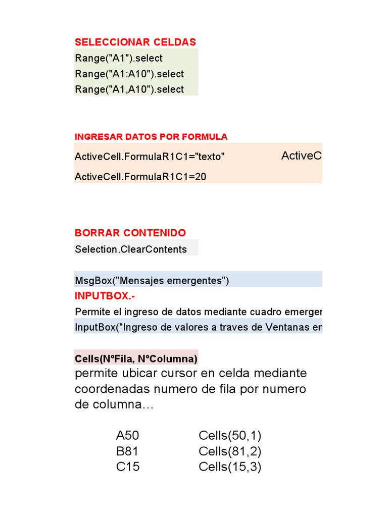 03 Macros Con Vba | PDF | Programación de computadoras | Informática