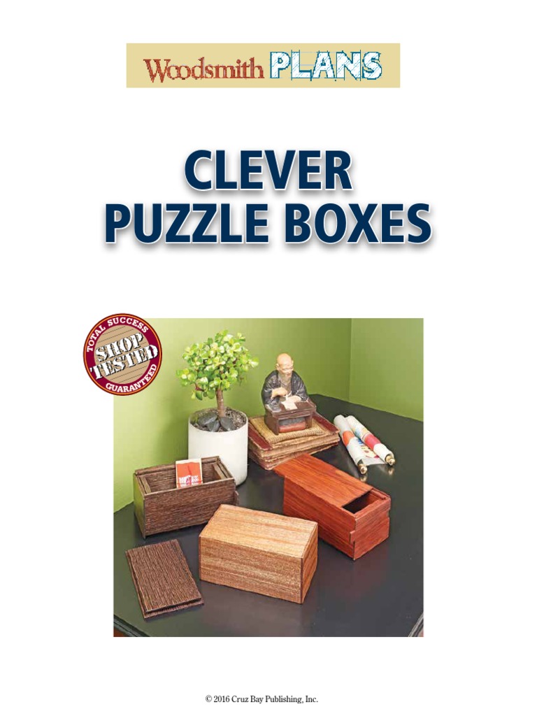 WS22620 - Clever Puzzle Boxes | PDF | Woodworking | Crafts