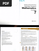 CAM Checkpoint Mathematics 7 Coursebook | PDF