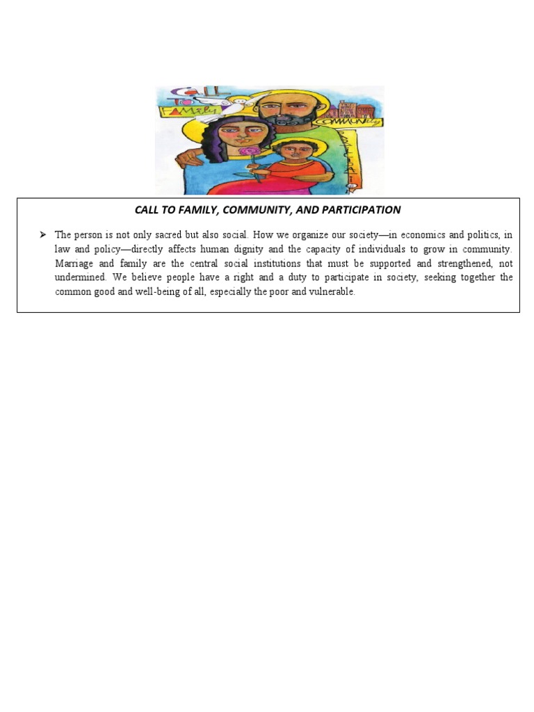 Call To Family, Community, and Participation | PDF | Politics