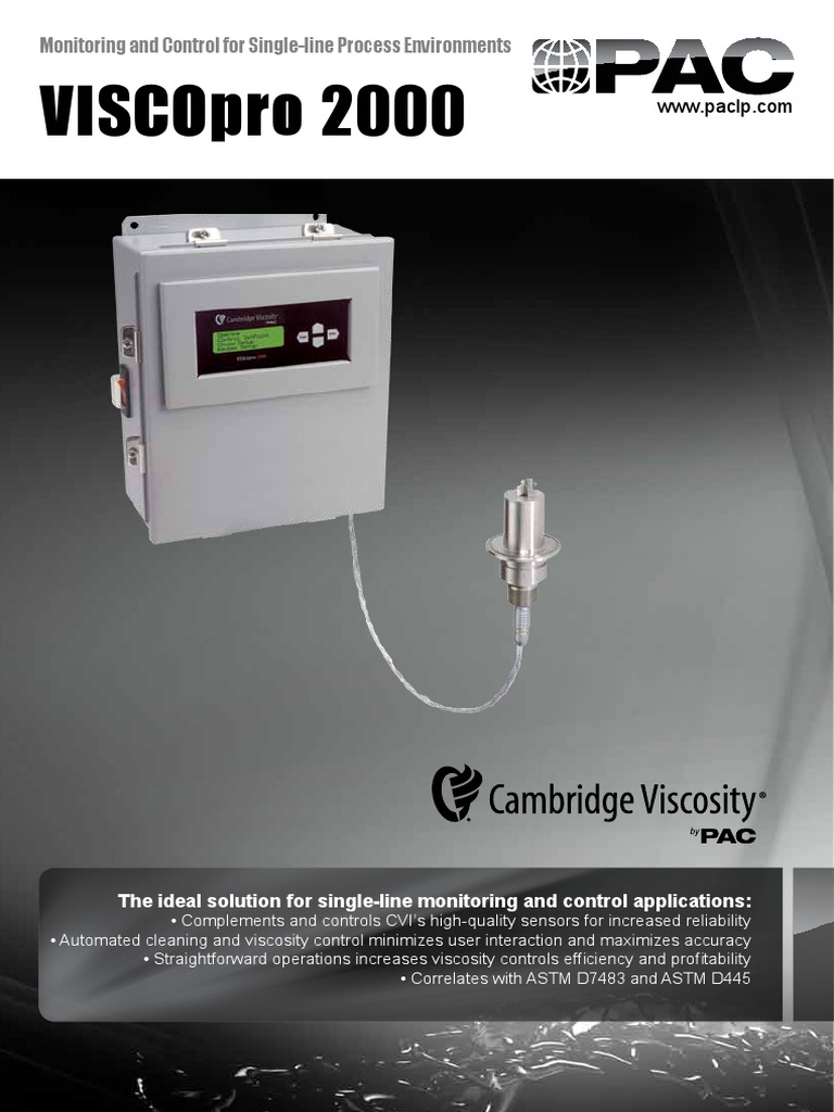 Viscopro 2000: Monitoring and Control For Single-Line Process ...