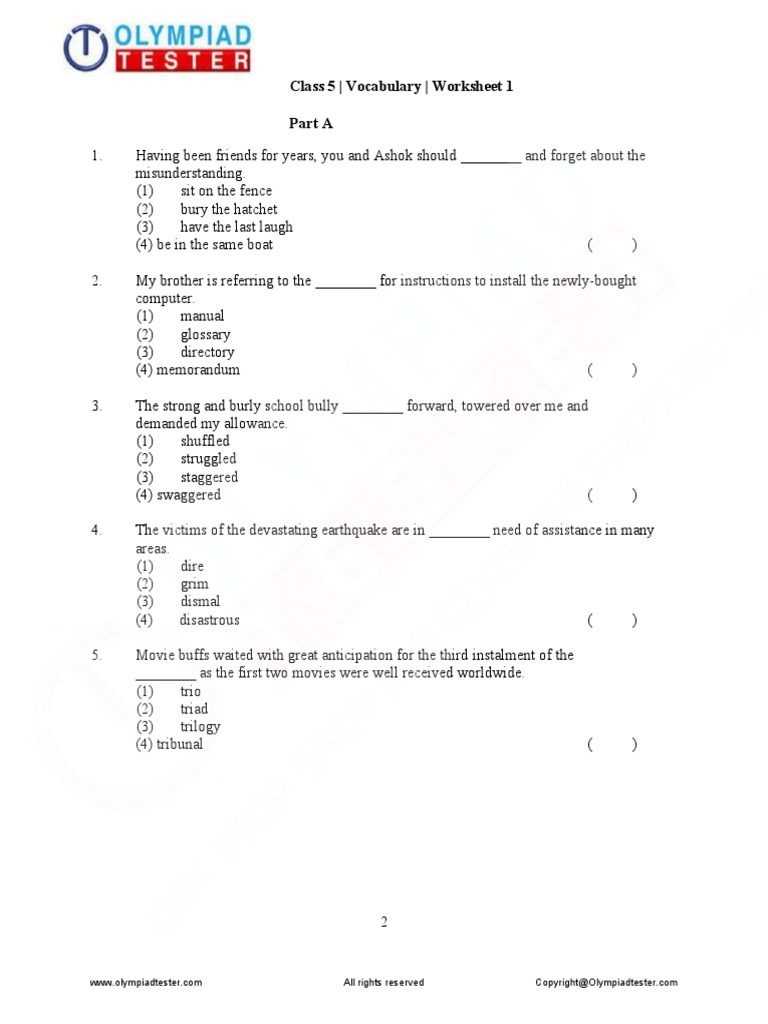 5 Vocab 1 | PDF