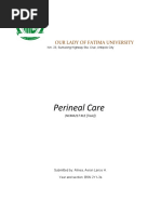 Perineal Care Procedure Checklist | PDF | Labia | Sexual Anatomy