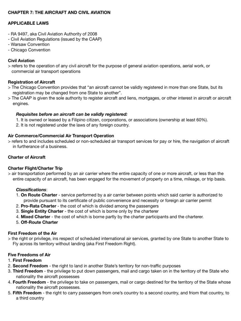 Requisites Before An Aircraft Can Be Validly Registered | PDF | Legal ...
