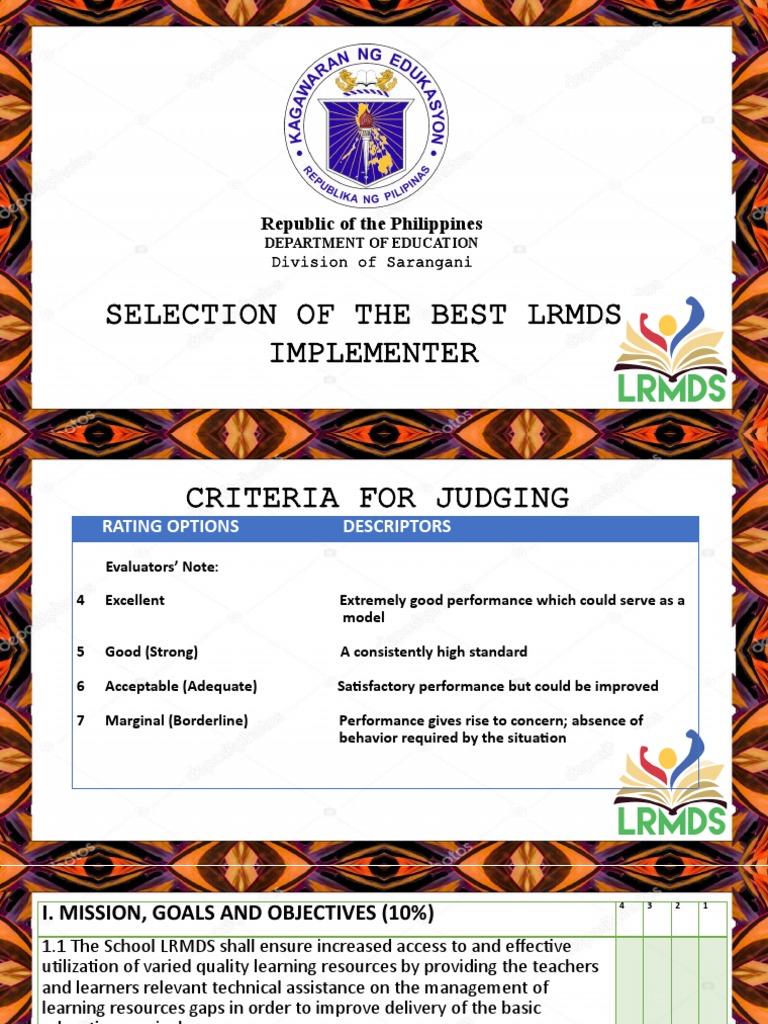 Best LRMDS Implementer Criteria | PDF | Libraries | Information Technology