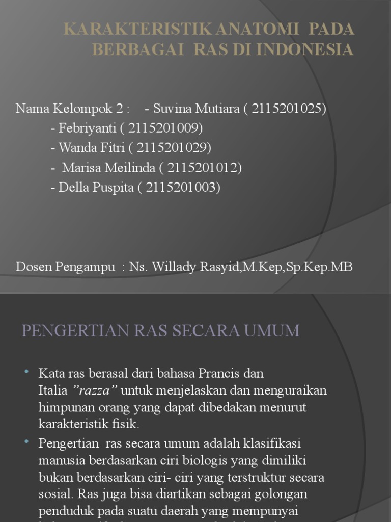Karakteristik Ras di Indonesia | PDF | Ilmu Sosial